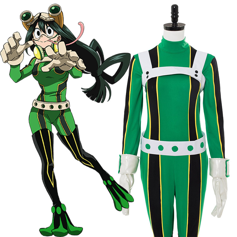 Tsuyu Asui Cosplay Costumes Rainy Season Hero Fighting Uniform Outfits For Mens And Womens